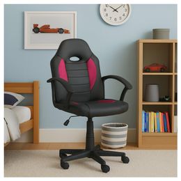 HTI-Living Schreibtischstuhl Junior höhenverstellbar ergonomischer Drehstuhl Anthrazit-Pink