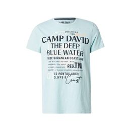 CAMP DAVID T-Shirt Herren Gr&ouml;&szlig;e XXL mint / orange / schwarz / wei&szlig;