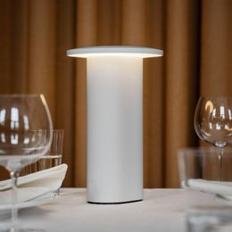 Fritz Hansen LED-Akku-Tischleuchte Solae, wei&szlig;, Alu, IP44