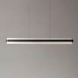 LUCANDE LED-H&auml;ngeleuchte Tarnin, schwarz/nickel, 98 cm