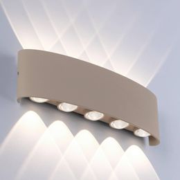Paul Neuhaus LED-Außenwandlampe Carlo, 27 cm, sandfarben