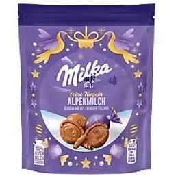 Milka Feine Kugeln Alpenmilchschokolade mit cremiger Füllung 90 g