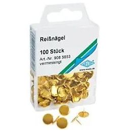 Wedo Reißnägel Metall Gelb100 Stück