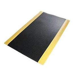 ETM Anti-Ermüdungsmatte Heavy-Duty Diamond PVC, Vinyl Schwarz 900 x 1500 mm