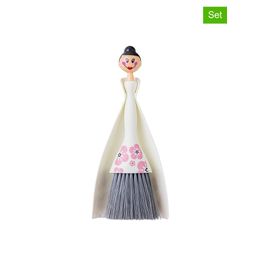 Vigar 2tlg. Set: Mini-Handfeger in Weiß/ Rosa - (B)11,5 x (H)28 cm - 13% | Putzutensilien