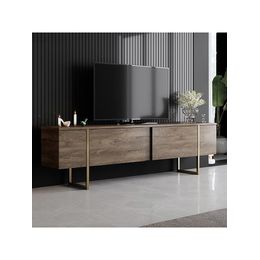 Scandinavia Concept TV-Regal "Luxe" in Walnuss - (B)180 x (H)50 x (T)30 cm - 72% | Regale