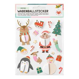 folia PAPER Wabenballsticker "Christmas" in Bunt - 16% | Kinder-kreativspielzeug