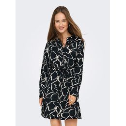 Only Kleid in Schwarz/ Weiß - 30% | Größe L | Damen-kleider