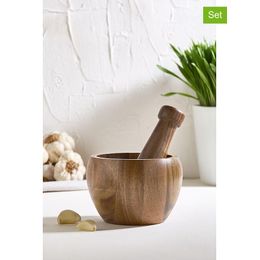 Violeta Home 2tlg. Set: Mörser mit Stößel in Braun - 61% | Kuechenhelfer