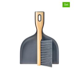 Vigar 2tlg. Set: Handfeger in Grau/ Hellbraun - 11% | Putzutensilien