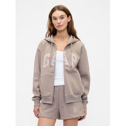 GAP Sweatjacke in Beige - 41% | Größe M | Damen-sweatshirts-jacken