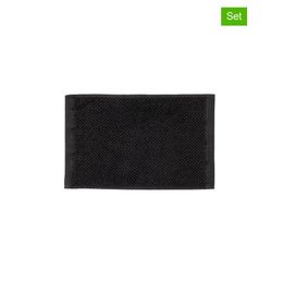HNL 3er-Set: Gästehandtuch "Grant" in Schwarz - 52% | Größe 30x50 cm | Badtextilien