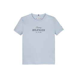 Tommy Hilfiger T-Shirt Jungen Größe 140 taubenblau / schwarz