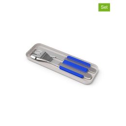 Monbento 4tlg. Set: Besteck in Silber/ Blau - 33% | Gedeckter-tisch