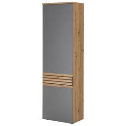 Mid.you Garderobenschrank, Grau, Eiche Artisan, Holzwerkstoff, 2 F&auml;cher, 60x200x38 cm, Typenauswahl, Garderobe, Garderobenschr&auml;nke, Garderobenschr&auml;nke