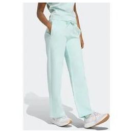 Sporthose Adidas SPORTSWEAR "W SL FC PT", Damen, Gr. XS, N-Gr, grün (halo mint, weiß), Obermaterial: 70% Baumwolle, 30% Polyester, Hosen, Locker geschnitten, mittelhoher Bund