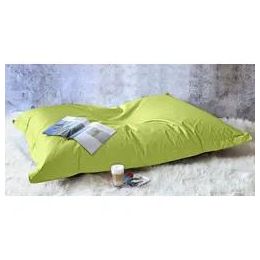 Sitzsack Kinzler "Sylt", grün, B:130cm H:15cm, Baumwolle, Sitzsäcke, Uni Farben, Bezug aus Baumwolle, ideal im Wohnzimmer & Kinderzimmer