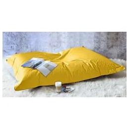 Sitzsack Kinzler "XXL Outdoorfähig", gelb, B:140cm H:20cm, Polyester, Sitzsäcke, Uni Farben, Outdoor geeignet, ideal im Wohnzimmer & Kinderzimmer