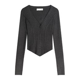 Bershka Strickjacke Damen Gr&ouml;&szlig;e M dunkelgrau