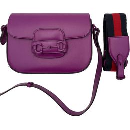 Gucci Crossbody Bags - Gucci Horsebit Monogram - Beige - Gr. unisize - in Orange - f&uuml;r Damen