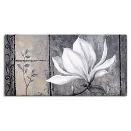Wandbild Artland "Klassische Magnolie", schwarz (farbe bild(er): schwarz), B:150cm H:75cm, Bilder, als Alubild, Outdoorbild, Leinwandbild, Poster, Wandaufkleber