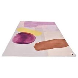 Teppich Tom Tailor HOME "Shapes - THREE", lila (beere), B:140cm H:5mm L:200cm, Polyester, Teppiche, Teppich, Kurzflor, bedruckt, modernes Design