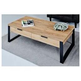 Couchtisch Jahnke "LOOP COFFEE", braun (kerneiche, schwarz, kerneiche), B:118cm H:40cm T:59cm, Tische