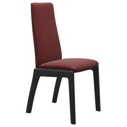 Polsterstuhl stressless "Laurel", rot (cherry paloma, schwarz), B:57cm H:105cm T:60cm, Leder PALOMA: PALOMA ist ein durchgefärbtes Semianilin-Möbelleder mit natürlicher Narbung., Stühle, High Back, Größe M, mit abgerundeten Beinen in Schwarz