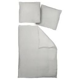 Wendebettwäsche ADAM "Indian Cortezada light", silber (silberfarben), B/L: 135cm x 200cm, 1 Stk., 1 Stk., Renforcé, B/L: 80cm x 80cm, 2 Stk., Renforcé, Obermaterial: 100% Baumwolle, Bettwäsche, aus 100 % Bio-Baumwolle, 2 teilig - Bettwäsche Set