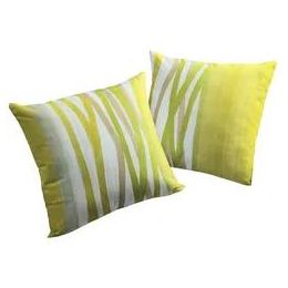 Dekokissen WIRTH "BROOKLYN" Gr. 3, gr&uuml;n (gr&uuml;n, bedruckt gemustert), B:40cm L:60cm, Polyester, Dekokissen_Sitzkissen_Kissenh&uuml;llen, Kissenh&uuml;lle ohne F&uuml;llung, 2 St&uuml;ck