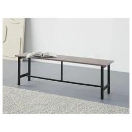Essbank Home Affaire "Sare", grau (graphit), B:170cm H:46cm T:40cm, Sitzbänke, Mit Echtholzfurnier aus Eiche