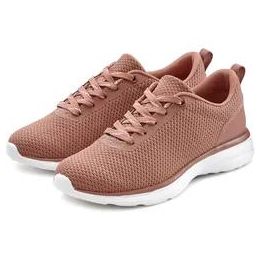 Sneaker Lascana, Damen, Gr. 43, rosa (altrosa), Obermaterial: 100% Textilmaterial. Futter: 100% Textilmaterial. Decksohle: 100% Textilmaterial. Laufsohle: 100% Synthetik, unifarben, Schuhe, Schnürhalbschuh, Halbschuh, Freizeitschuh ultraleicht VEGAN