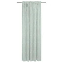 Vorhang ADAM "Retro Floret" Gr. 2, blau (hellblau), B:142cm H:175cm, Jacquard, Baumwolle, Gardinen, aus 100% Bio-Baumwolle
