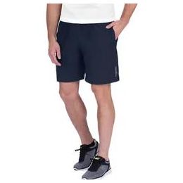 Jerseyhose TRIGEMA "TRIGEMA Sport-Shorts mit Innenslip aus Netz", Herren, Gr. XS, US-Größen, blau (navy), 74% Nylon, 26% Elastan, Hosen