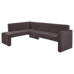 Essbank exxpo - SOFA FASHION "Barista, bequem und elegant, hohe Bodenfreiheit", braun (schoko), B:157cm H:82cm T:245cm, Luxus-Microfaser (100% Polyester), Sitzbänke, Eckbank Barista bequem und elegant, hochwertige Detailverarbeitung