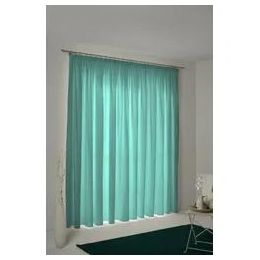 Vorhang ADAM "Graphic Ventus" Gr. 1, blau (petrol), B:145cm H:145cm, Jacquard, Baumwolle (Bio-Baumwolle), Gardinen, aus 100% Bio-Baumwolle