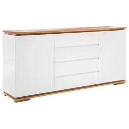 Sideboard MCA furniture "Chiaro", weiß (weiß matt), B:172cm H:81cm T:40cm, MDF, Massivholz, Sideboards, Breite ca. 172 cm