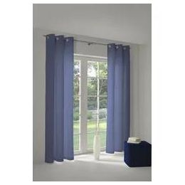 Vorhang ADAM "Uni Collection" Gr. 2, blau (royalblau), B:145cm H:175cm, Jacquard, Baumwolle (Bio-Baumwolle), Gardinen, aus 100% Bio-Baumwolle