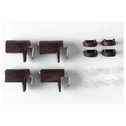 Klemmhalter für Sichtschutz GOOD LIFE, braun, Kunststoff, Stahl, Sichtschutzbefestigungen, Made in Germany