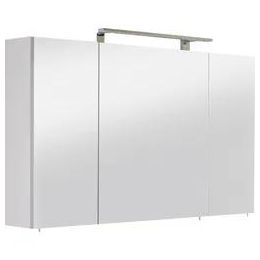 Spiegelschrank Optifit "Mino", weiß (seidenglanz weiß), B:120cm H:68cm T:17,6cm, Schränke, Breite 120 cm