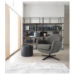 Drehsessel Trendmanufaktur "Mira, Loungesessel", grau (stone, dunkelgrau), B:83cm H:85cm T:80cm, 92% Polyester, 8% Nylon;100% Polyester, Sessel, in zeitlosem, modernen Stil mit praktischer Drehfunktion