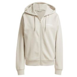 adidas Sportswear Sportsweatjacke 'Essentials' Damen Gr&ouml;&szlig;e M/L creme / wei&szlig;
