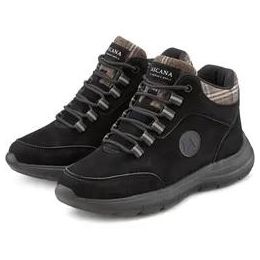 Sneaker Lascana, Damen, Gr. 38, schwarz, Obermaterial: 100% Lederimitat. Futter: 100% Textilmaterial. Decksohle: 100% Textilmaterial. Laufsohle: 100% Synthetik, unifarben, Schuhe Sneaker, mit leichter Sohle, Outdoorschuhe,Freizeitschuhe,Trekking Boots, VEGAN