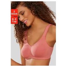 Soft-BH Petite Fleur, Damen, Gr. 85, Cup C, rosa (terra, puder), Trikot, Obermaterial: 95% Baumwolle, 5% Elasthan, BHs Soft-BH, ohne B&uuml;gel, Baumwolle, Topseller
