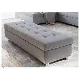 Hocker DOMO collection "Treviso XXL: B/T/H: 161/60/41 cm", beige (creme), B:161cm H:41cm T:60cm, 95% Polyester, 5% Nylon, Hocker, Hocker mit Stauraum Polsterhocker, mit Stauraum, auch in Cord, passend zur Serie, moderne Steppung