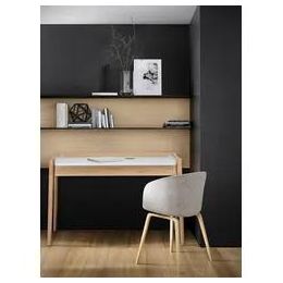 Schreibtisch WOODMAN "Feldbach", braun (eichefarben, weiß), B:126cm H:79cm T:60cm, Tische, im schlichten skandinavischen Design, FSC-zertifiziert