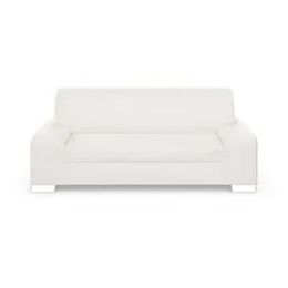 2,5-Sitzer DOMO collection "Anzio kubisches Design, flache Armlehnen, Breite 214cm", beige (creme), B:214cm H:85cm T:93cm, Sofas, Wahlweise mit Federkern