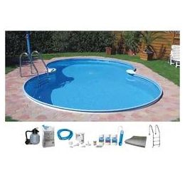 Achtformpool MY POOL BWT "SYDNEY 2", weiß, B:300cm H:120cm L:470cm, Schwimmbecken, für den Volleinbau inkl. umfangreichem Zubehör in versch. Größen