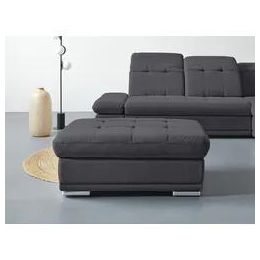 Hocker COTTA "Holiday", schwarz, B:112cm H:46cm T:72cm, 90% Polyester, 10% Polyamid, Hocker, gemütlicher Hocker im modernen Design