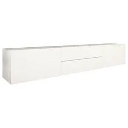 borchardt Möbel Lowboard BORCHARDT MÖBEL "Sophia", weiß (weiß matt), B:200cm H:35cm T:35cm, Spanplatte, Sideboards, Breite 200 cm mit 2 Klappen und 2 Schubkästen, stehend und hängend